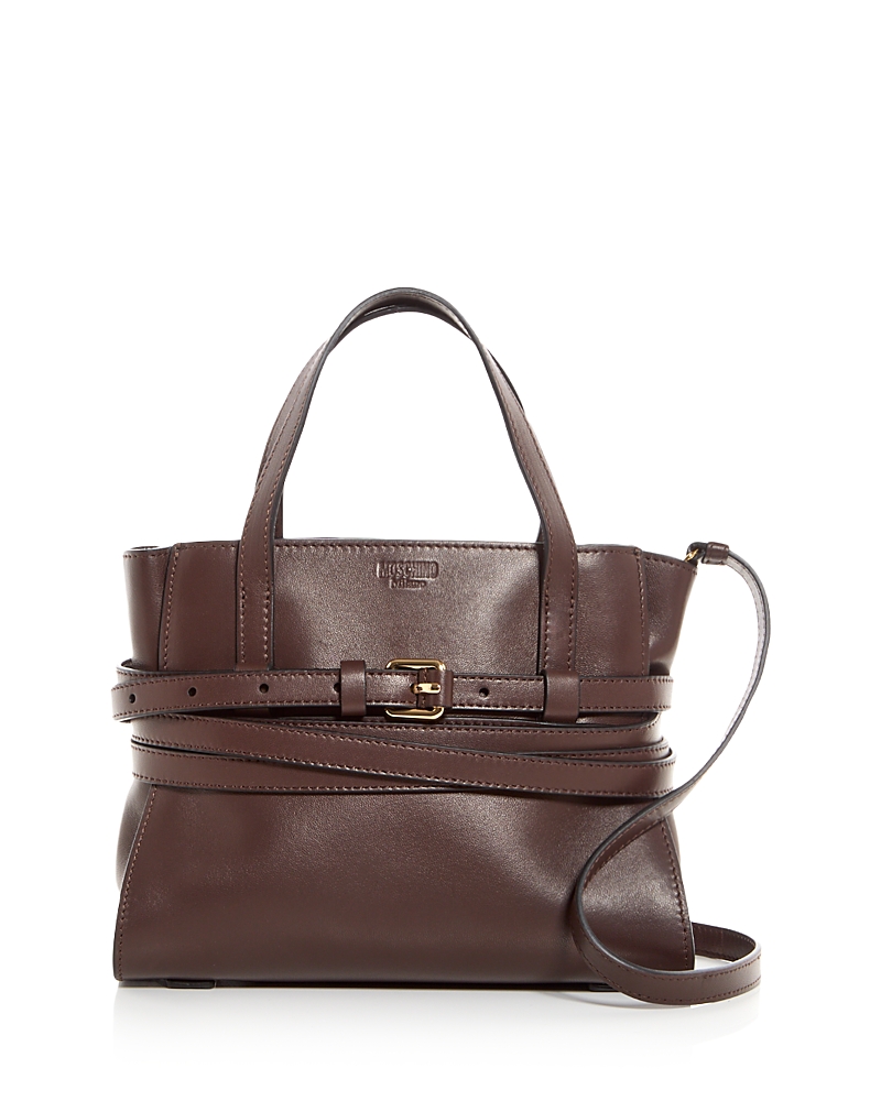 Click here for Moschino Tie Me Leather Shoulder Bag prices