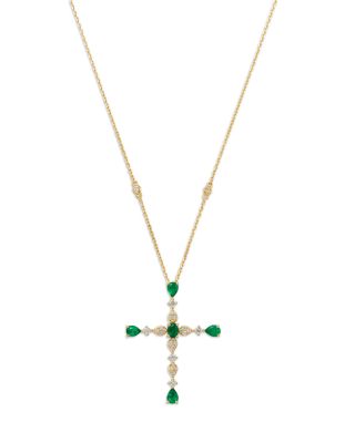 Click here for Bloomingdales Fine Collection Emerald & Diamond Cr... prices