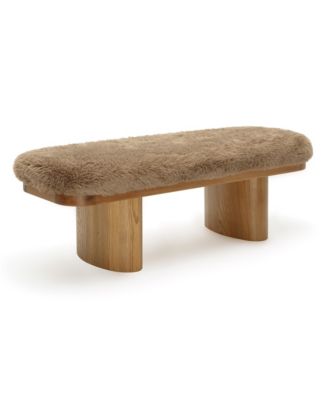 Click here for Tov Furniture Ollie Straight Faux Leather Shearlin... prices