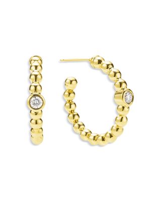 Click here for Lagos 18K Yellow Gold Caviar Gold Diamond Bezel Be... prices