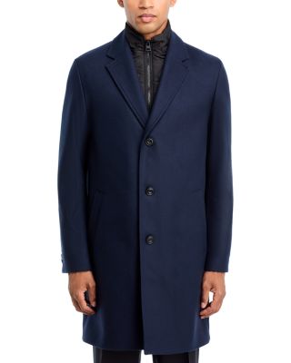 Click here for Hugo Milogan Extra Slim Fit Topcoat with Zip-Out B... prices