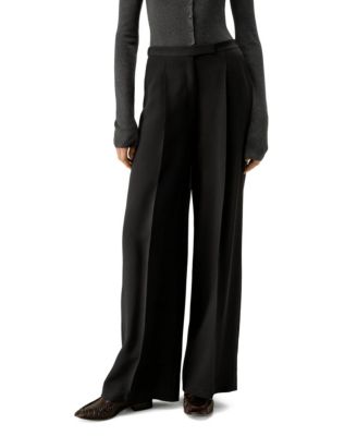 Click here for Lilysilk Silk-Wool Pleated Wide-Leg Trousers prices