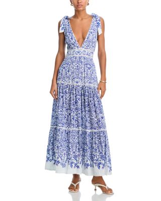 Click here for Poupette St. Barth Perla Plunging Neck Dress prices