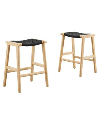 Click here for Modway Saoirse Woven Rope Wood Counter Stool  Set... prices