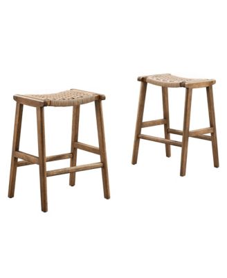 Click here for Modway Saoirse Woven Rope Wood Counter Stool  Set... prices