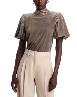 Click here for Area Stars Velvet Mock Neck Top prices