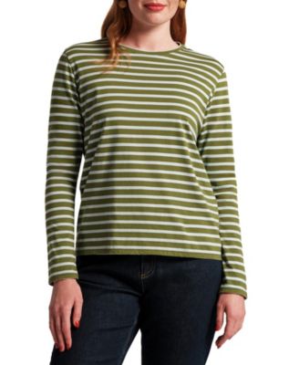 Click here for Frances Valentine Womens Long Sleeve Striped T-Shi... prices