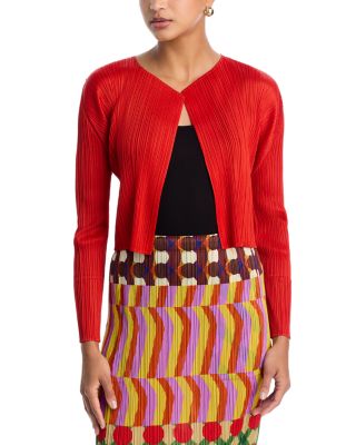 Click here for Pleats Please Issey Miyake Plisse Open Front Cardi... prices