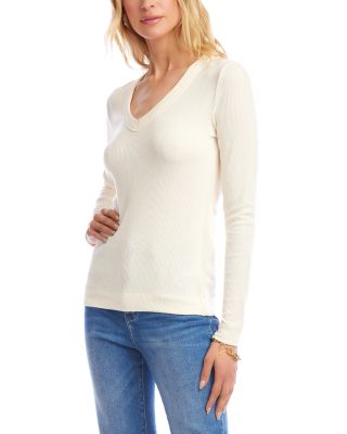 Click here for Karen Kane Ribbed V Neck Top prices