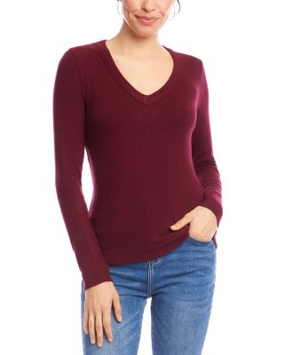 Click here for Karen Kane Ribbed V Neck Top prices