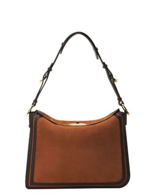 Click here for Lanvin Compagnon Asymmetrical Bag In Suede prices