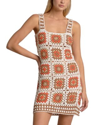 Click here for Elan Crochet Square Neck Swim Cover Up Dress prices