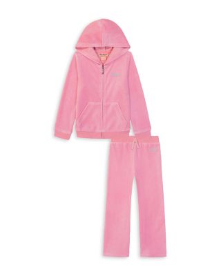 Juicy Couture Girls Velour Hoodie & Jogger Pants Set - Little Kid