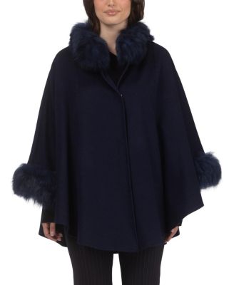 Click here for Gorski Cashmere & Wool Cape With Lamb Trim prices