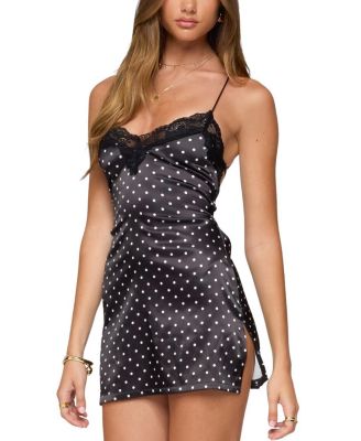 Click here for Edikted Lacey Backless Polka Dot Mini Dress prices