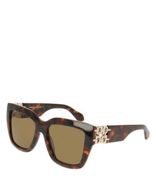 Click here for Ferragamo Gancini Chain Hinge Square Sunglasses  5... prices