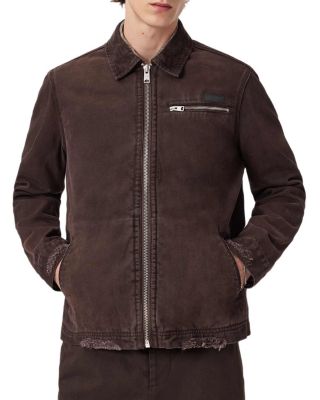Click here for Allsaints Rothwell Cotton Canvas Full Zip Jacket prices
