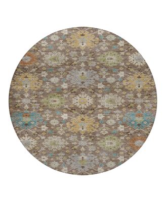 Dalyn Silk Road Washable SR3 8x8 Round Area Rug - Mocha