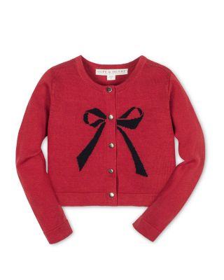 Click here for Hope & Henry Girls Organic Bow Intarsia Sweater Ca... prices