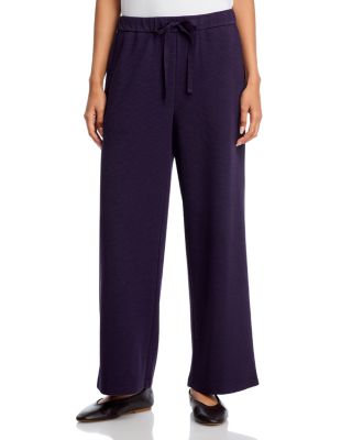 Click here for Eileen Fisher Waffle Double Knit Wide Ankle Pants... prices
