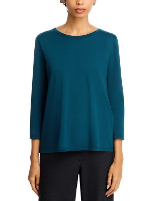 Click here for Eileen Fisher Cotton Round Neck Easy Top prices