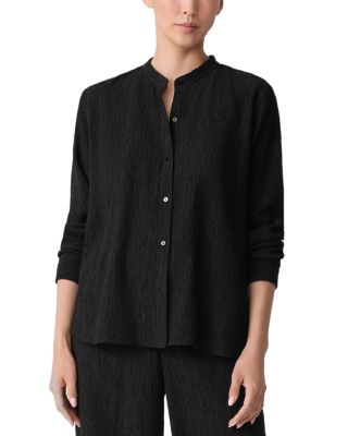 Click here for Eileen Fisher Mandarin Collar Shirt prices