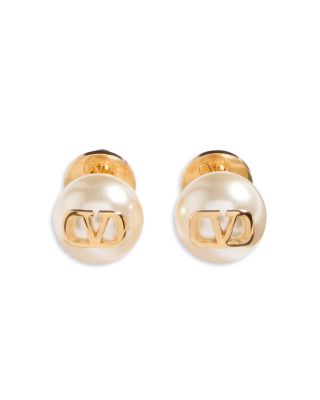 Click here for Valentino V Logo Signature Imitation Pearl Earring... prices