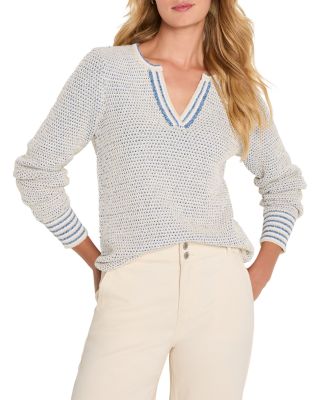 Click here for Nic+Zoe Tuck Texture Split Neck Sweater prices