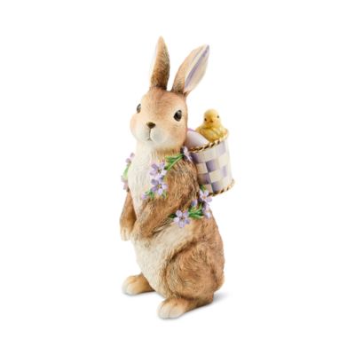 Click here for MacKenzie-Childs Pansy Party Bunny with Pack Figur... prices