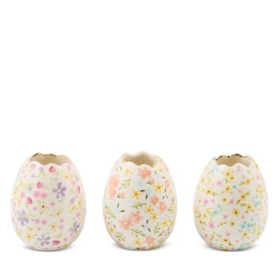 Click here for MacKenzie-Childs Posie Patch Ceramic Egg Vases  Se... prices