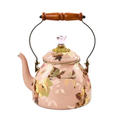 Click here for MacKenzie-Childs Wild Rose Mauve 2 Quart Tea Kettl... prices