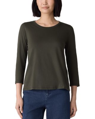 Click here for Eileen Fisher Cotton Round Neck Easy Top prices