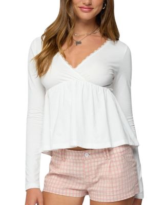 Click here for Edikted Kenzie Long Sleeve Babydoll Top prices