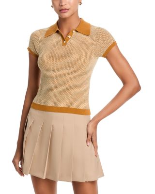 Click here for Guest in Residence Pique Polo Cashmere Top prices