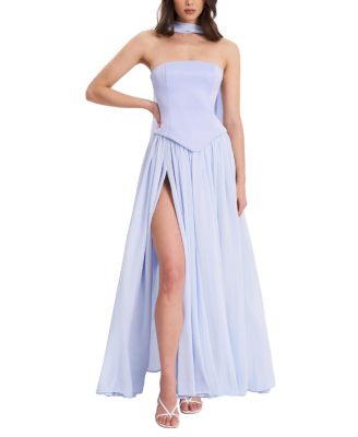 Click here for Miss Circle Qianna Peplum Top Chiffon Gown with Sc... prices