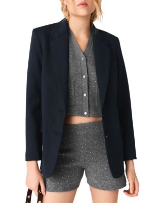 Click here for Maje Istra Rhinestone Knit Shorts prices