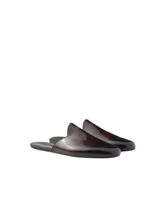 Click here for Prada Mens Brushed Leather Slippers prices