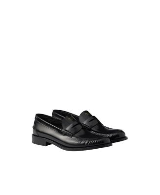 Click here for Prada Womens Brushed Leather Loafers prices