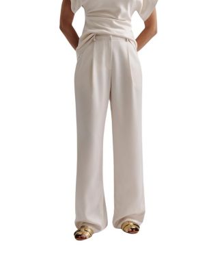 Click here for Malina Sarah Elastic Waist Satin Pants prices