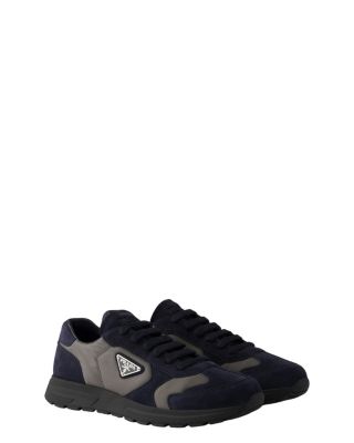 Click here for Prada Mens Prax Suede and Re-Nylon Sneakers prices