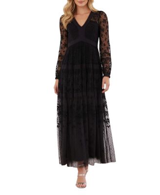 Click here for Needle & Thread Celestia Ribbon Long Sleeve V-Neck... prices