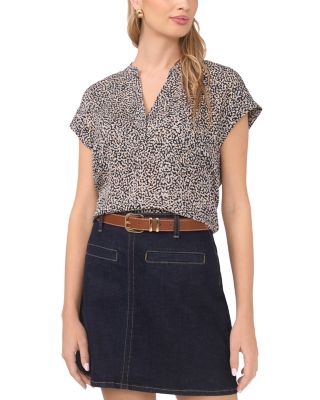Click here for Vince Camuto Split Neck Cap Sleeve Top prices