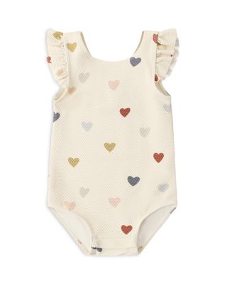 Click here for Quincy Mae Girls Confetti Hearts Scoop Back One Pi... prices