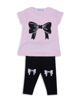 Click here for Little Mish Girls Bows Tee & Leggings Set - Baby prices