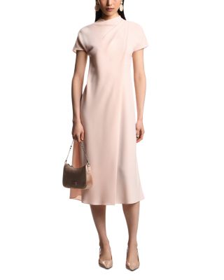 Click here for Emporio Armani Pleated Shoulder Draped Dress prices