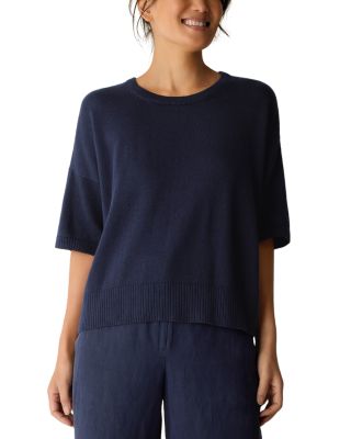 Click here for Eileen Fisher Crewneck Elbow Sleeve Sweater prices
