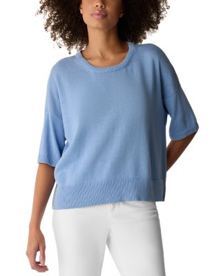 Click here for Eileen Fisher Crewneck Elbow Sleeve Sweater prices