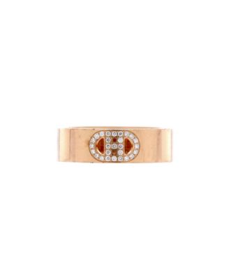 Click here for Pre-Owned HERMES Small H dAncre Ring 18K Rose Gold... prices
