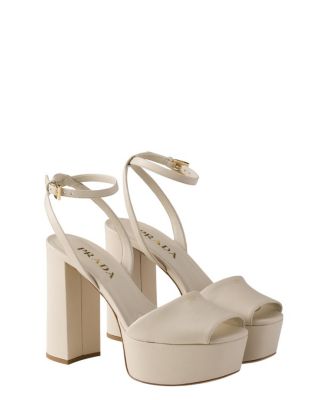 Click here for Prada Womens Nappa Leather Platform Sandals prices