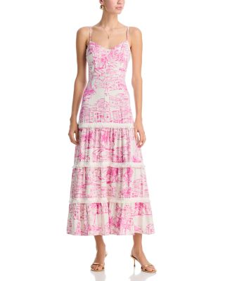 Click here for Aqua City Palm Scenic Print Dress - Exclusive prices